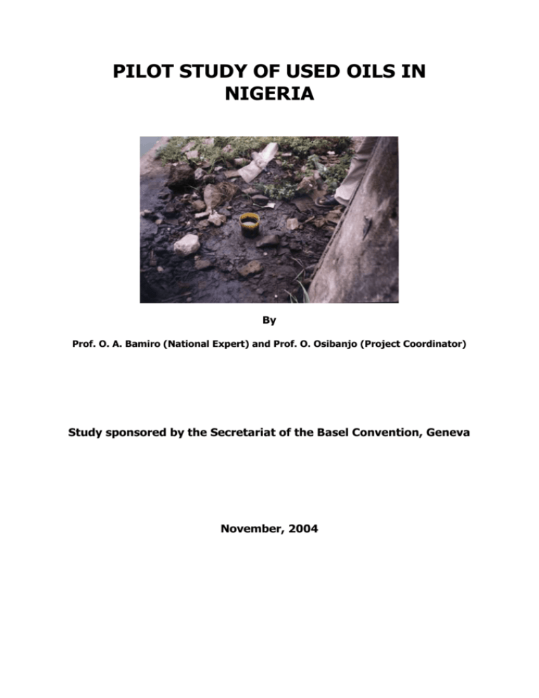 National Analysis of Used Oil Management in