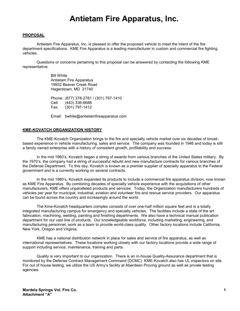 PROPOSAL - Antietam Fire Apparatus, Inc