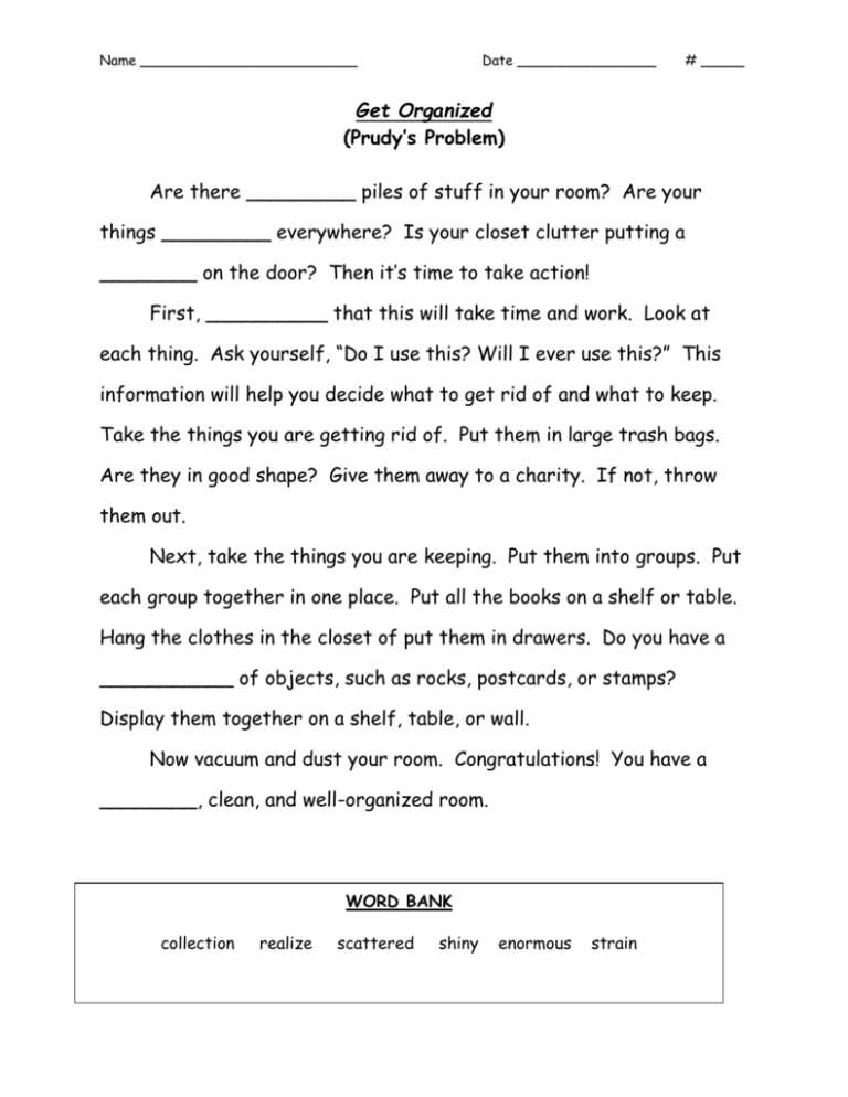 Cloze Paragraph