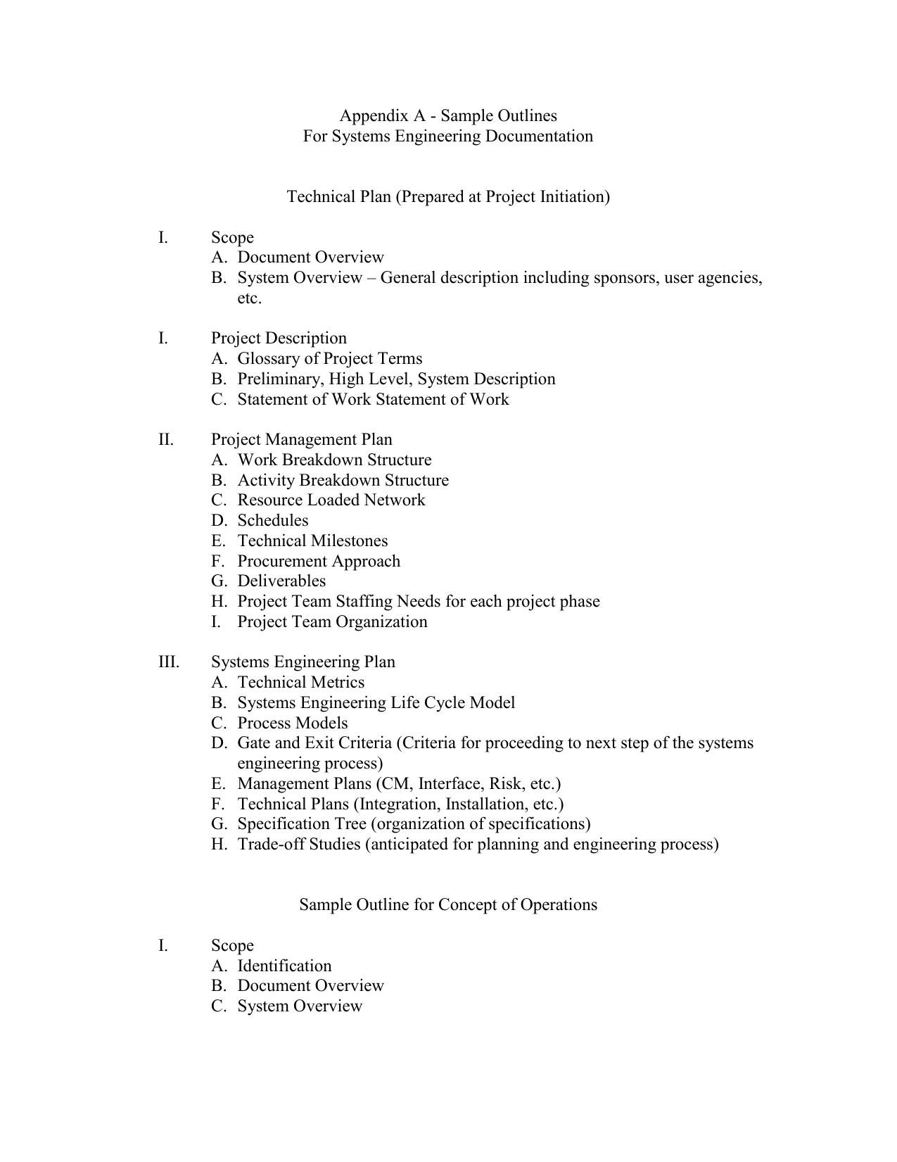 Systems Engineering Documentation