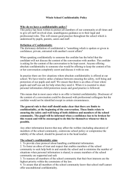 Confidentiality Pledge Template