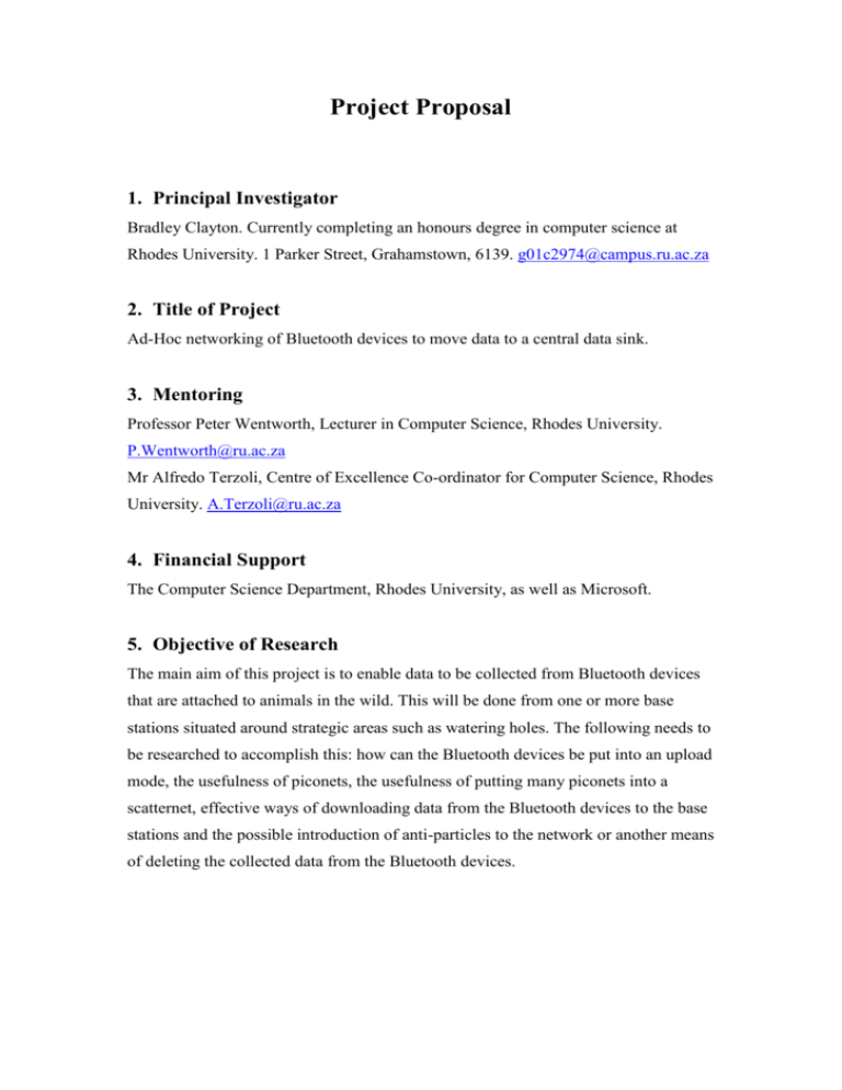 Project Proposal Computer Science