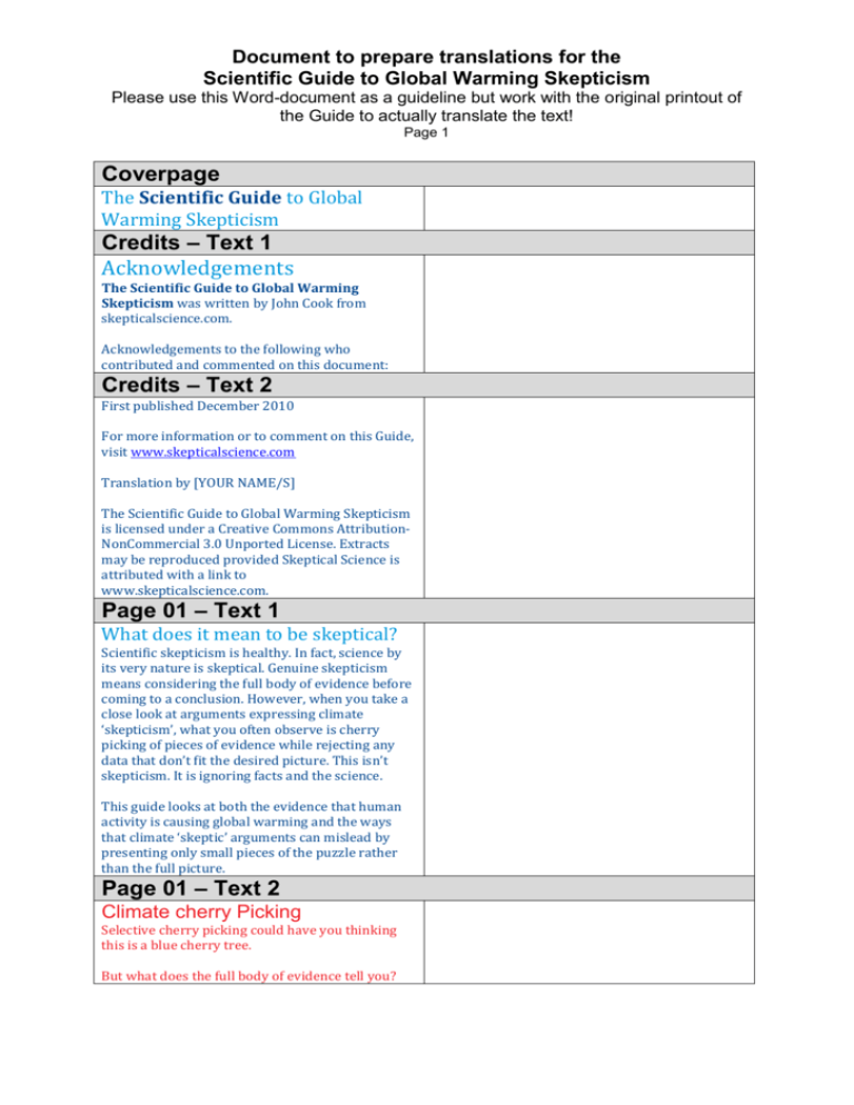 Two column Word Document