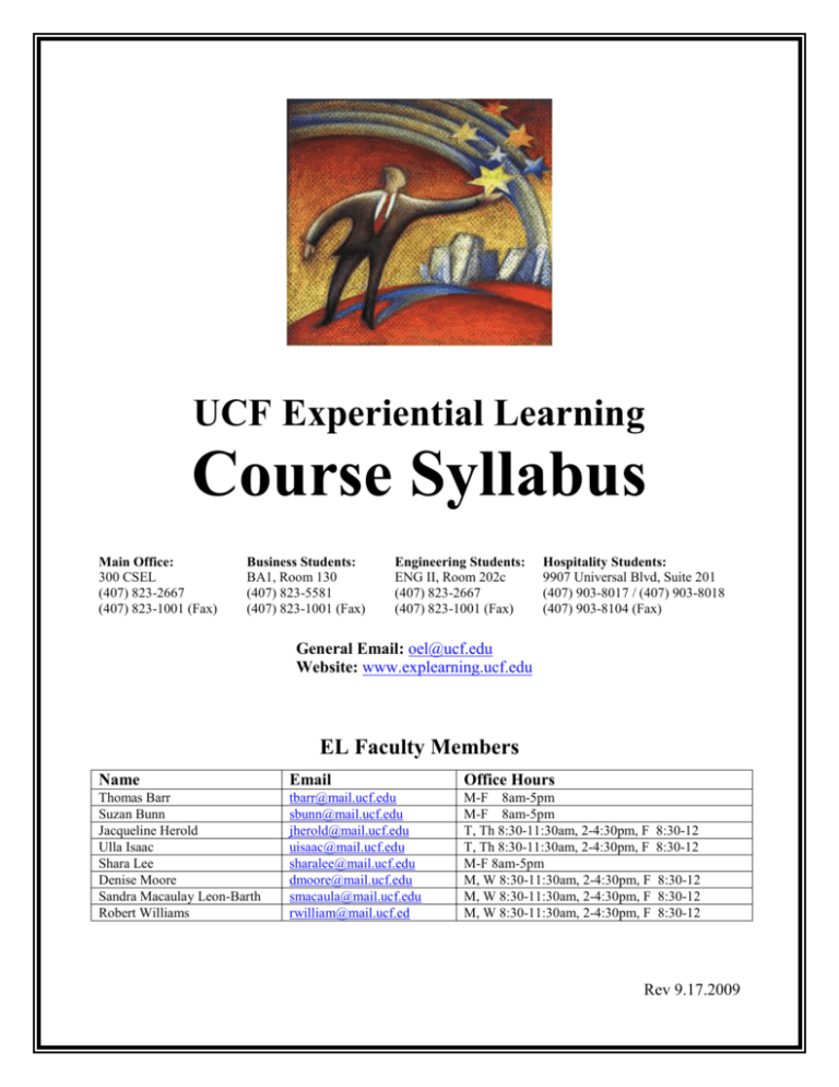 The Student Agreement - Office of Experiential Learning