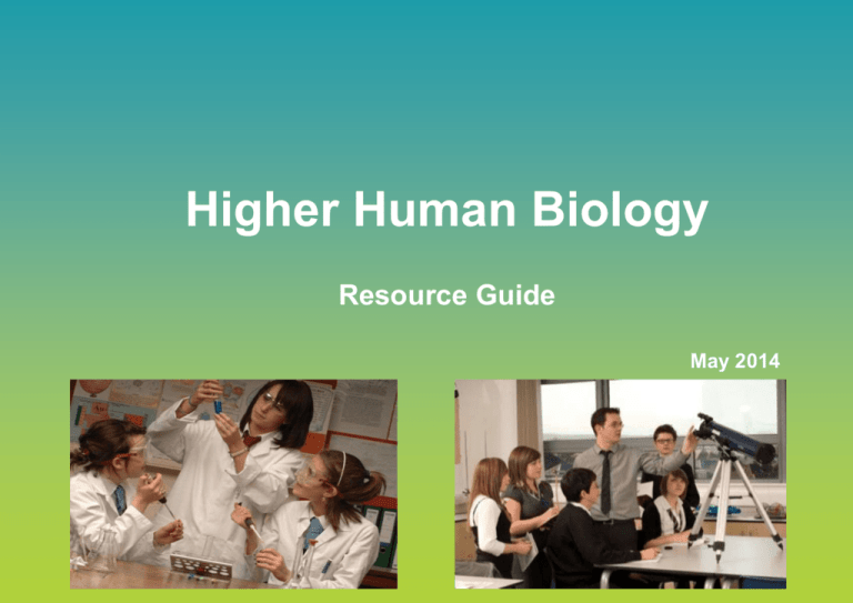Higher Human Biology Resource Guide - Glow Blogs