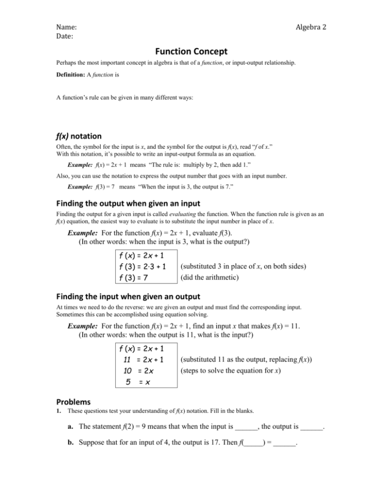 F x Notation