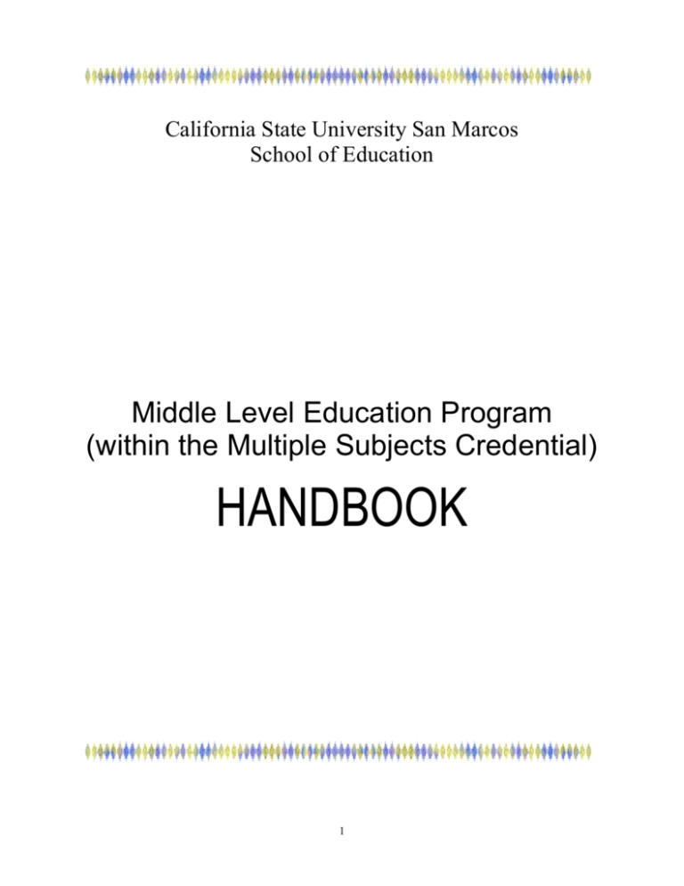 ML Program Handbook - California State University San Marcos