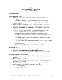 Water Properties PPT Guided Notes