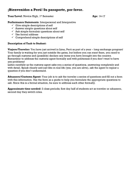 SPEAKING TEST Score Sheet