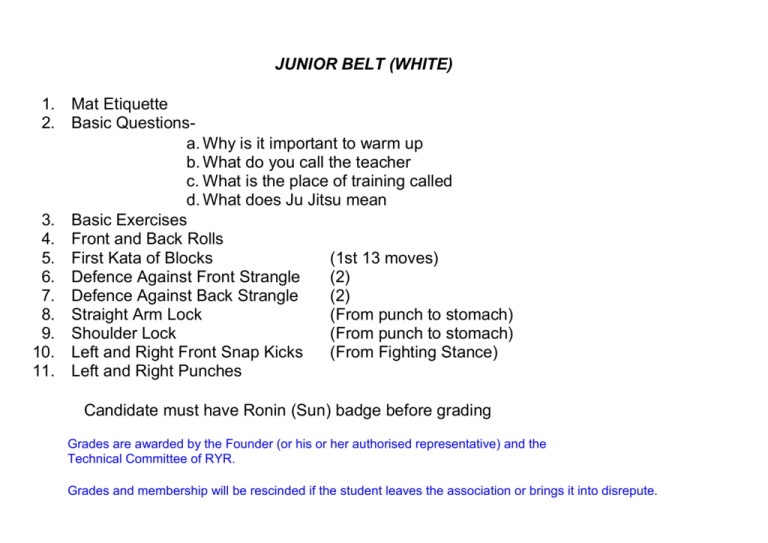 Junior Syllabus MS Word Format Junior Syllabus MS Word Format