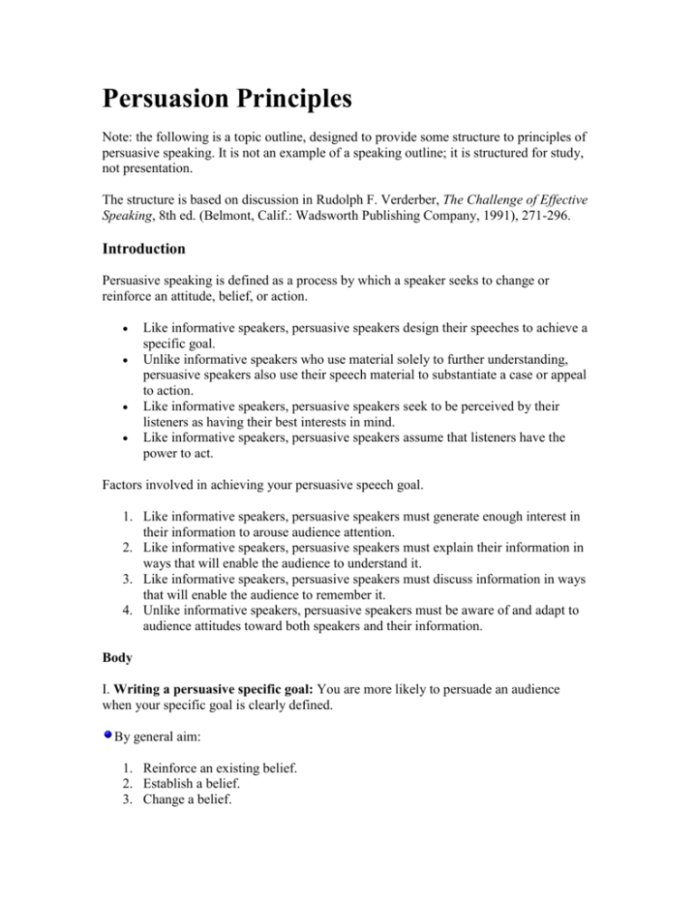 Persuasion Principles Persuasion Principles