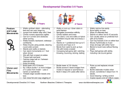 Physical and Cognitive Developmental Milestones