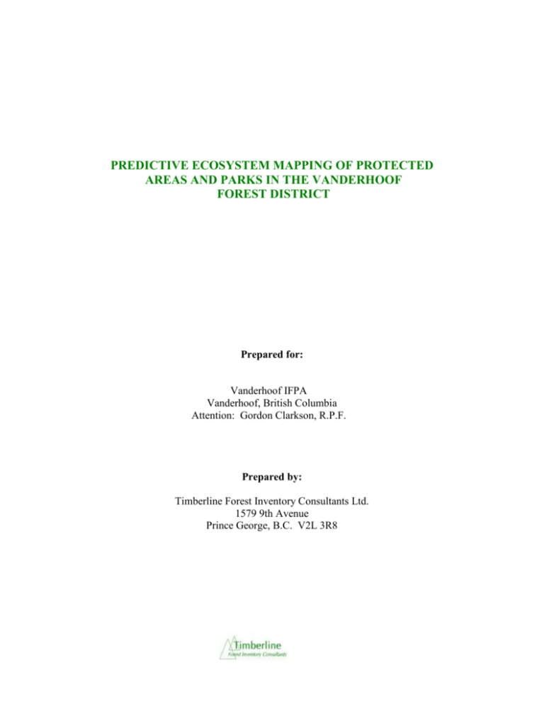 PREDICTIVE ECOSYSTEM MAPPING OF PROTECTED AREAS
