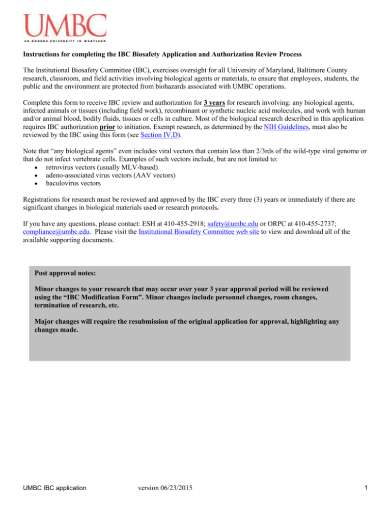 Application Form To The IBC Application Form To The IBC