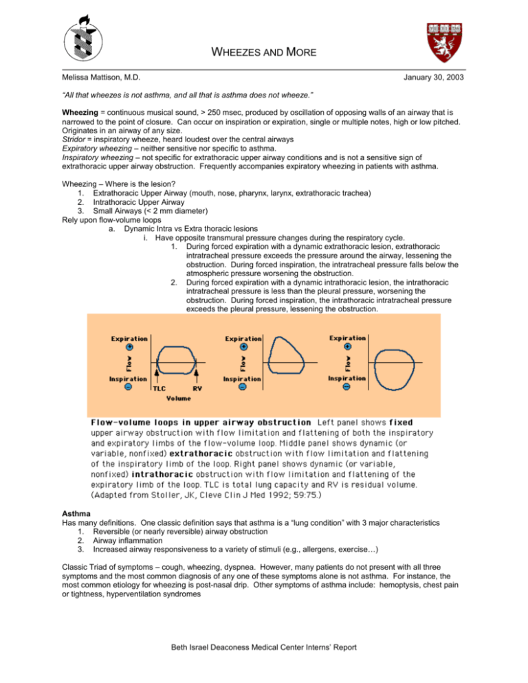 Significance of Wheezes on Clinical Exam