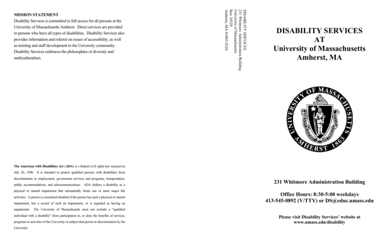 Disability Services Brochure ()