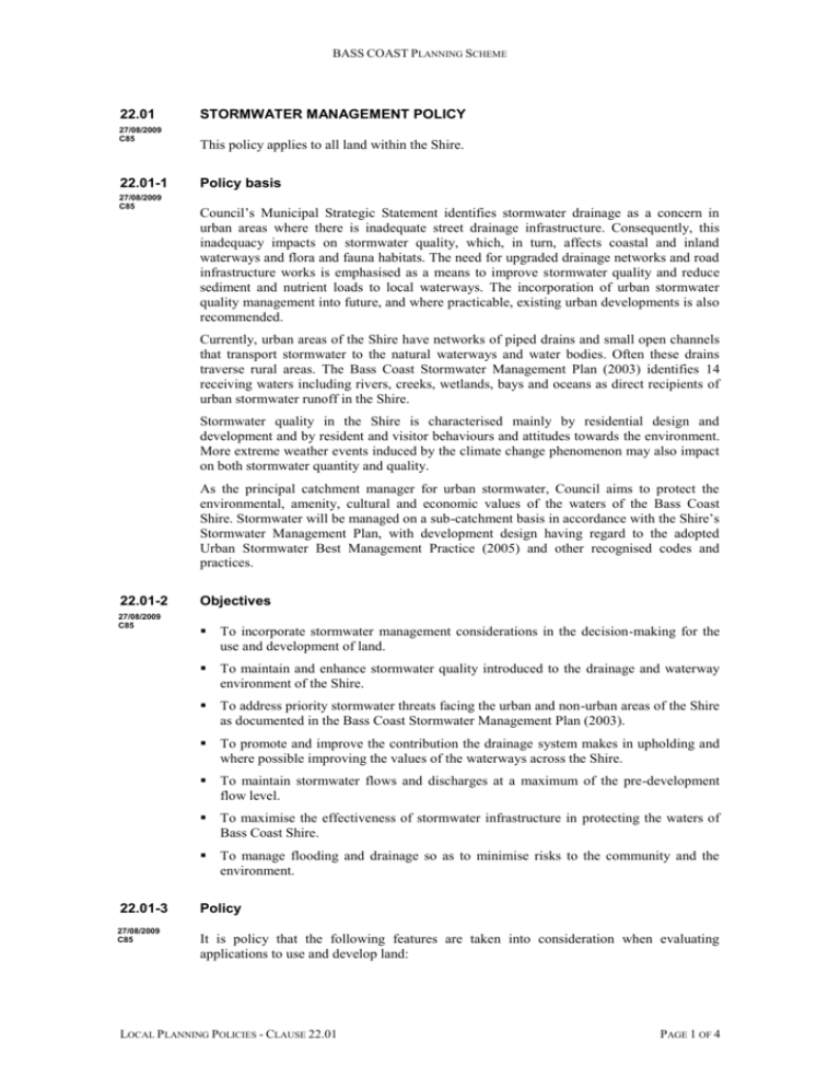 22 lpp01 basc Department Of Transport Planning And Local
