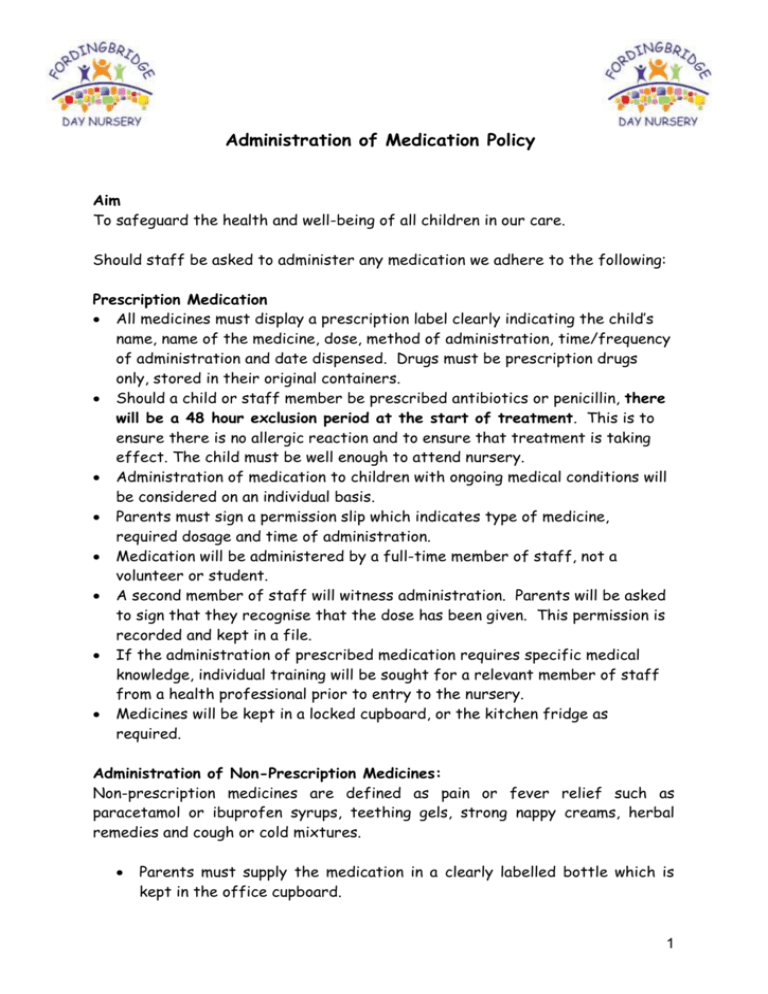 Administration of Medication Policy