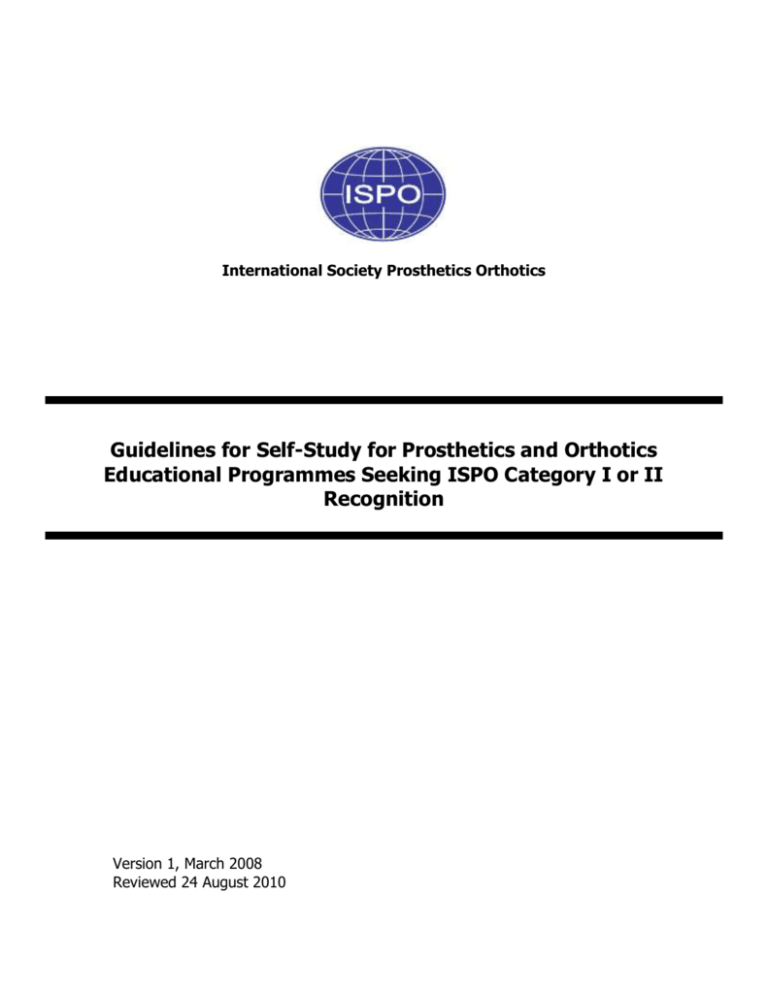 Self-Study Document