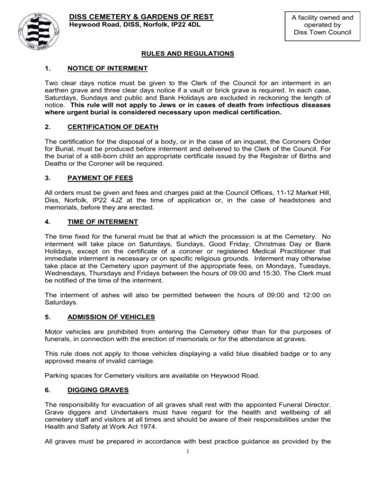 Rules And Regulations Rules And Regulations