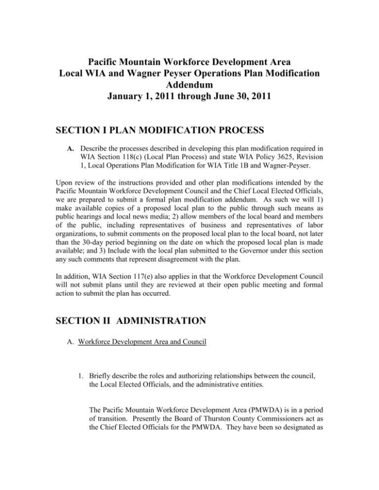 Pacific Mountain Workforce Development Area