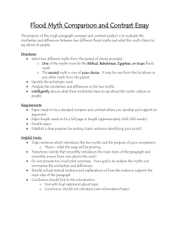 Flood Story Comparison Chart