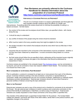 Data Extraction form - Cochrane Collaboration