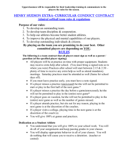 Contract for Basketball Players and Parents