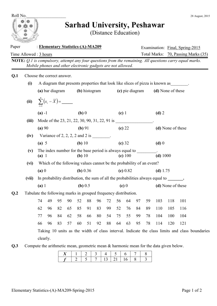 Elementary Statistics