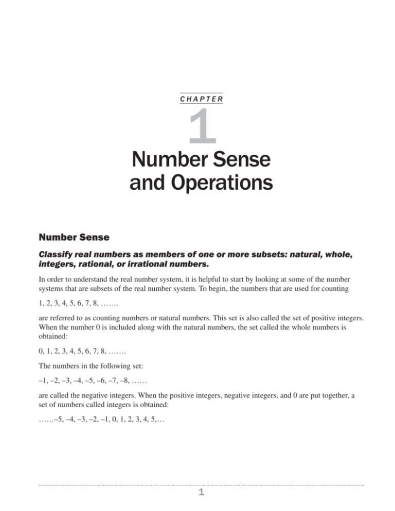 1 Number Sense And Operations