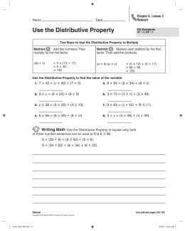 Put the expression in expanded form using the distributive property