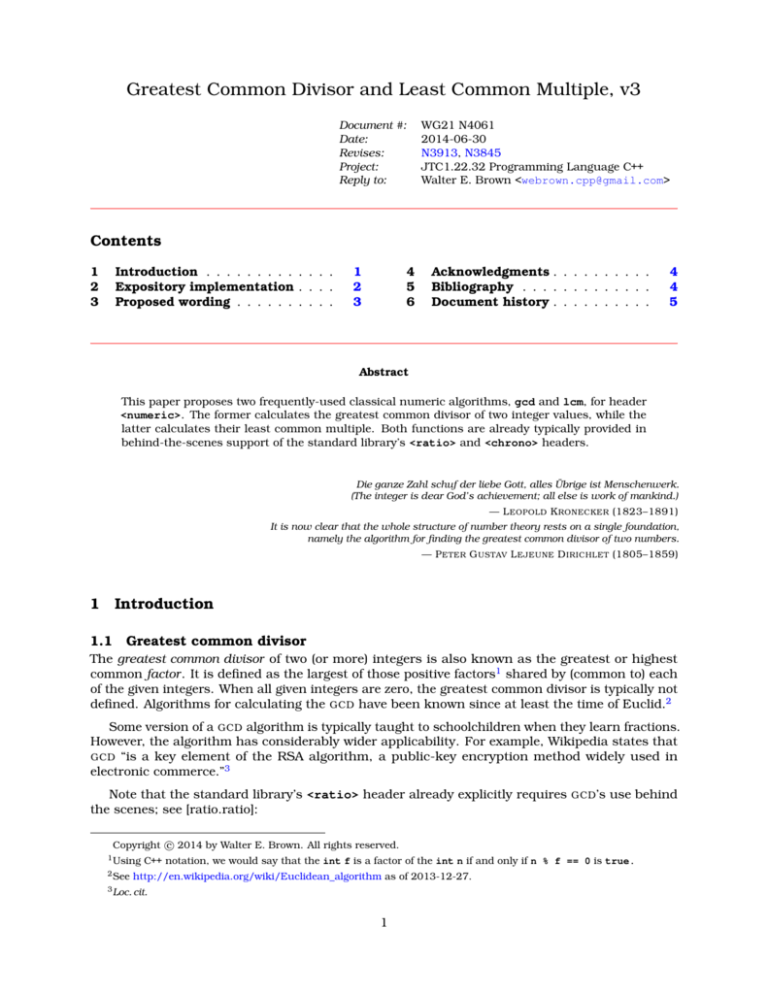 Greatest Common Divisor And Least Common Multiple V3