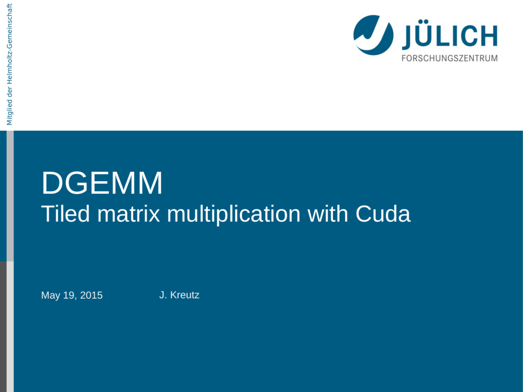 Tiled Matrix Multiplication With CUDA