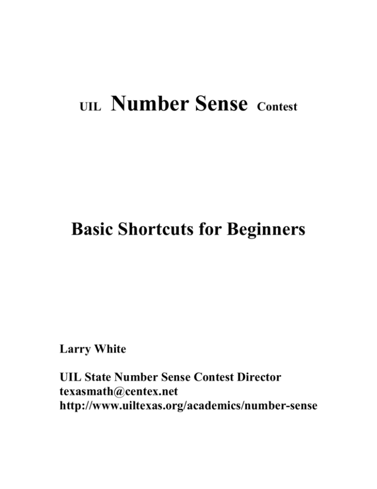 Number Sense Tricks