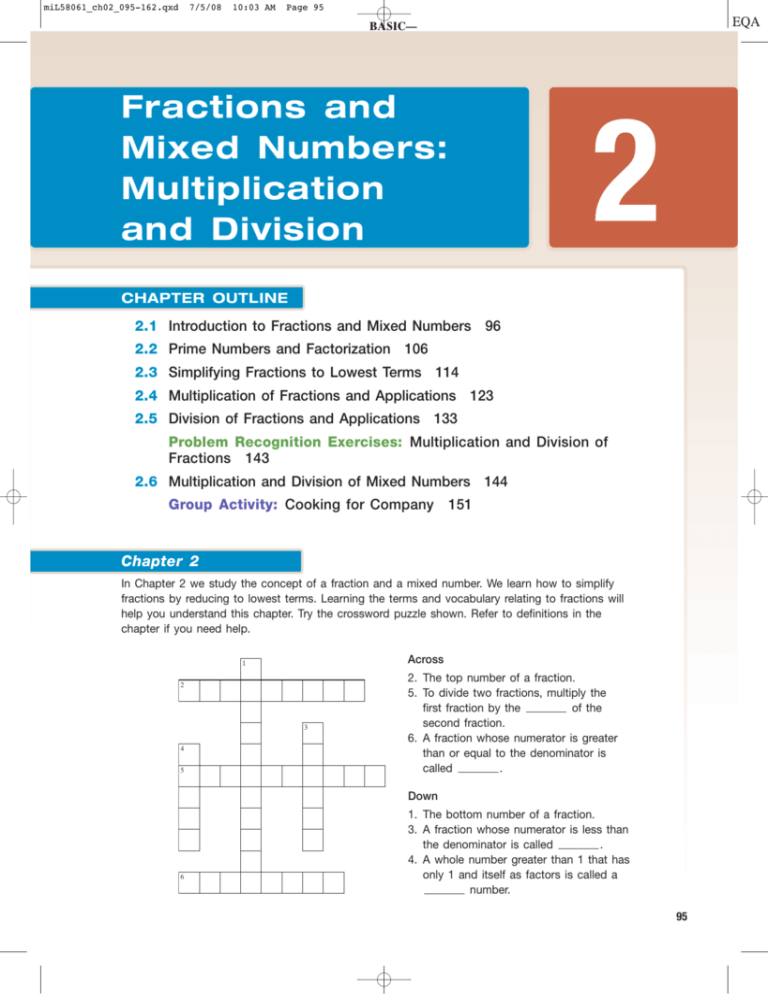 Fractions And Mixed Numbers Multiplication And Division Fractions And Mixed Numbers Multiplication And Division