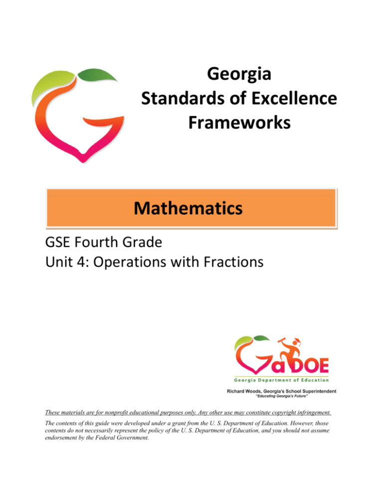 Unit 4 Operations With Fractions