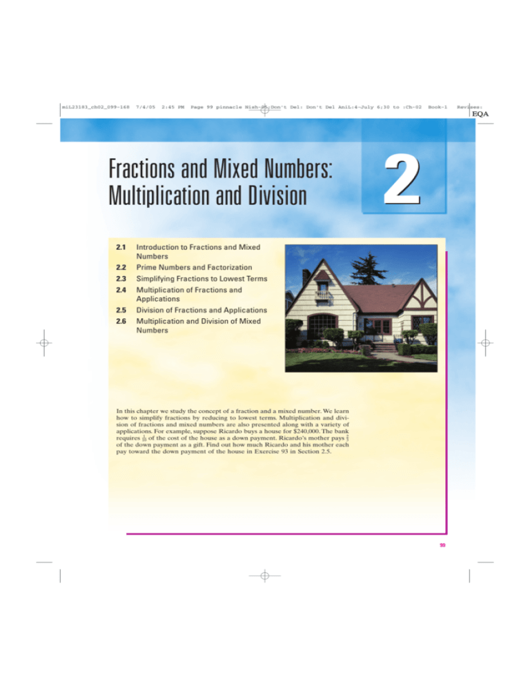 Fractions And Mixed Numbers Multiplication And Division