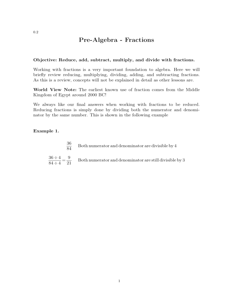 Pre Algebra