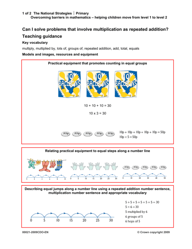 Repeated Addition Problems