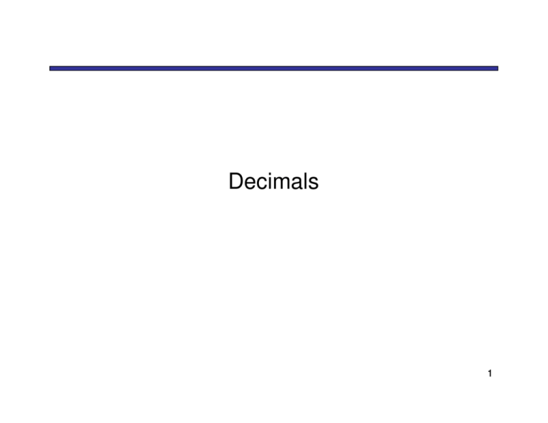 Decimals