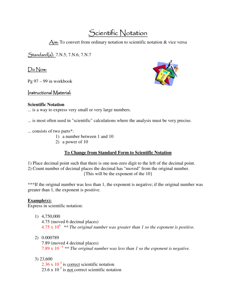 Scientific Notation Scientific Notation