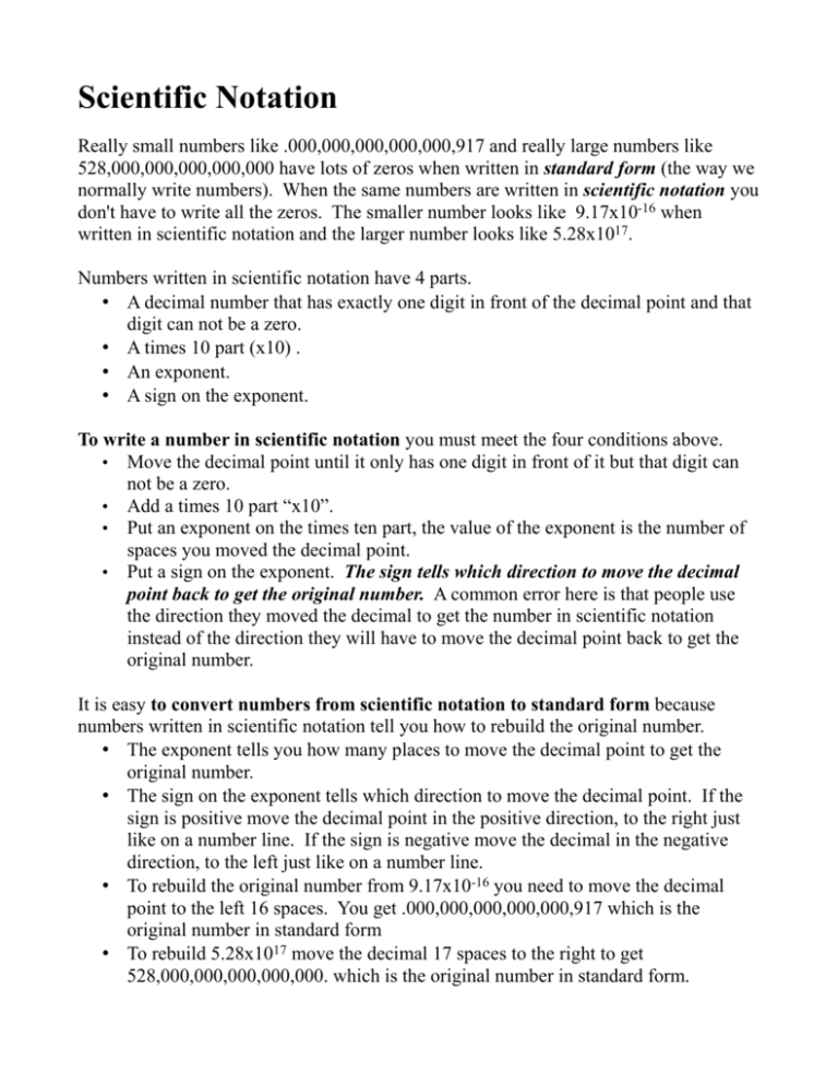 Scientific Notation
