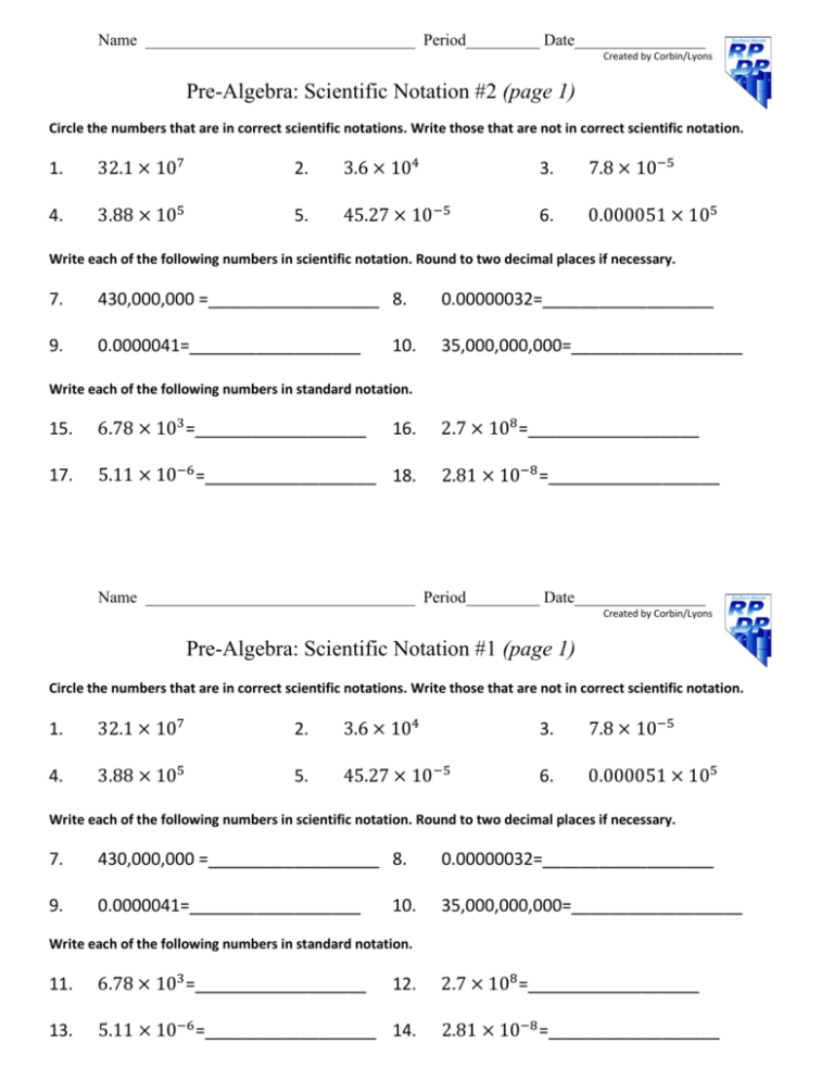 Scientific Notation 2