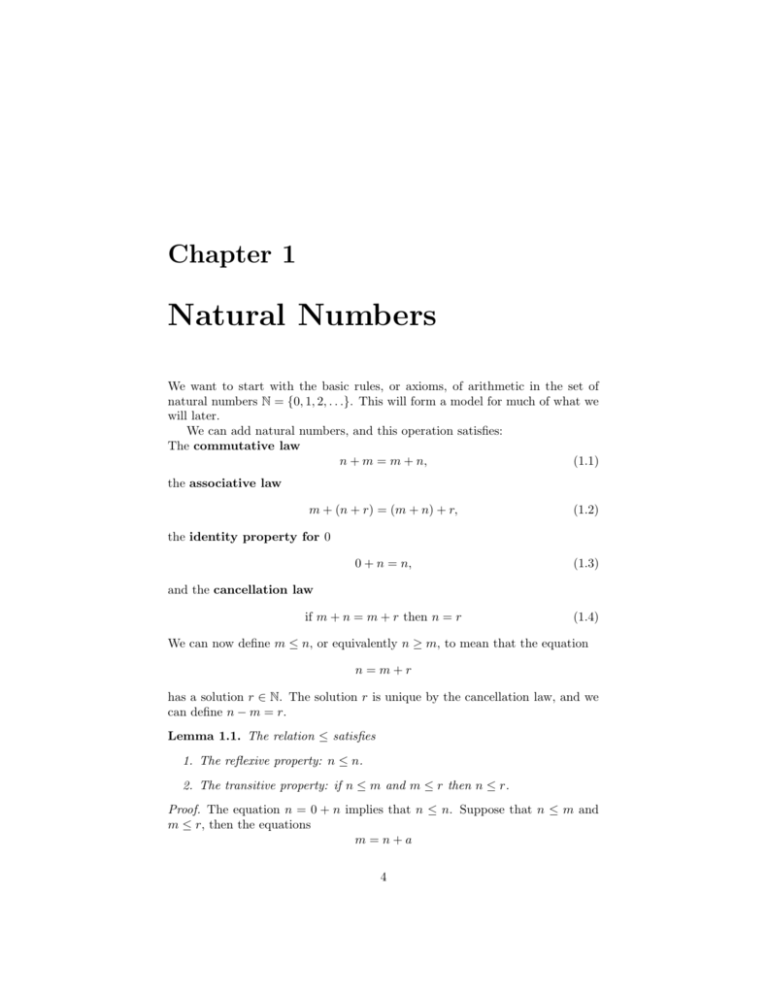 Natural Numbers