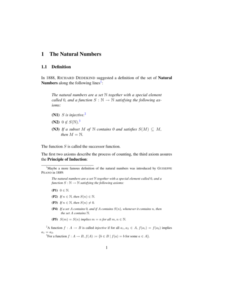 1 The Natural Numbers
