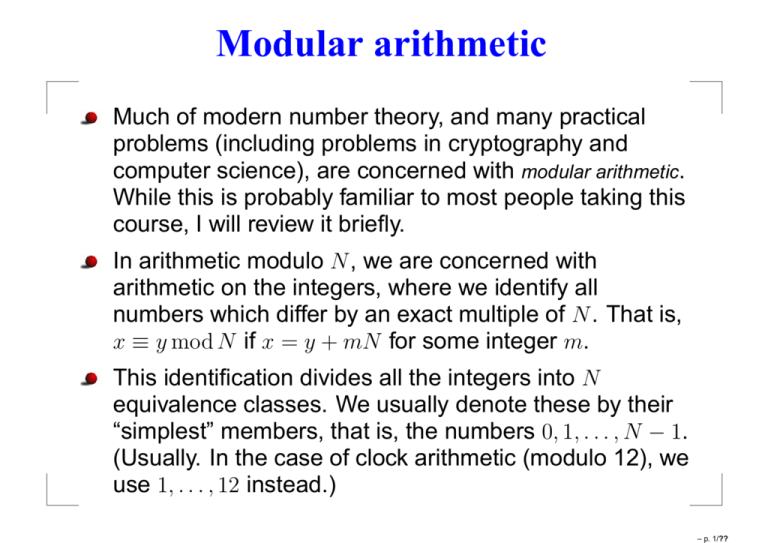 Modular Arithmetic