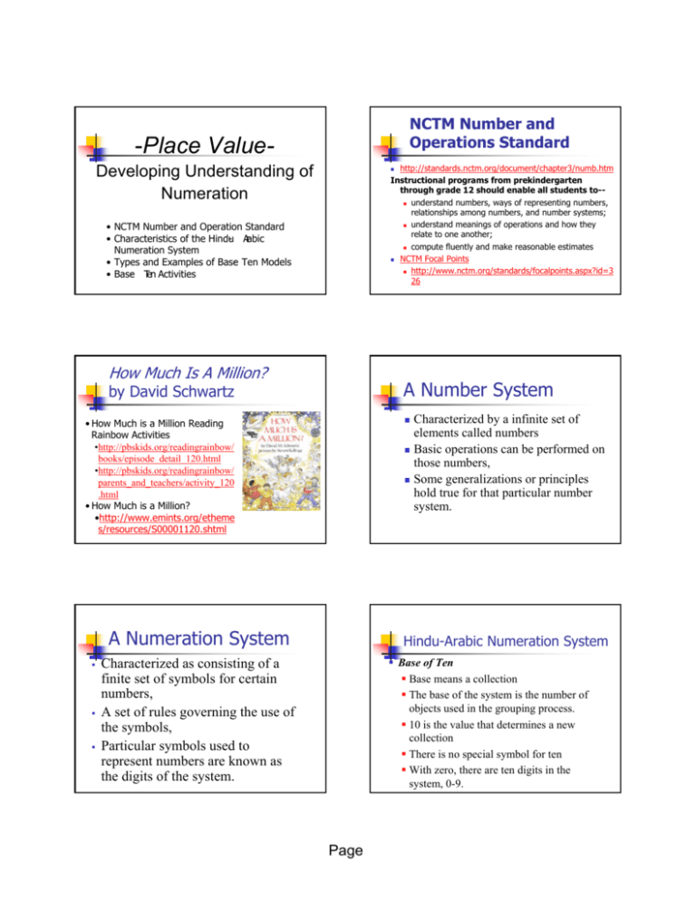 NCTM Number And Place Value