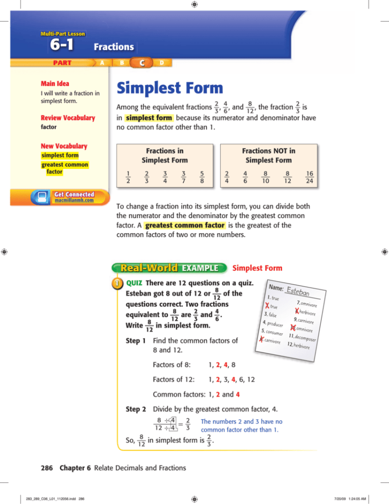 Simplest Form