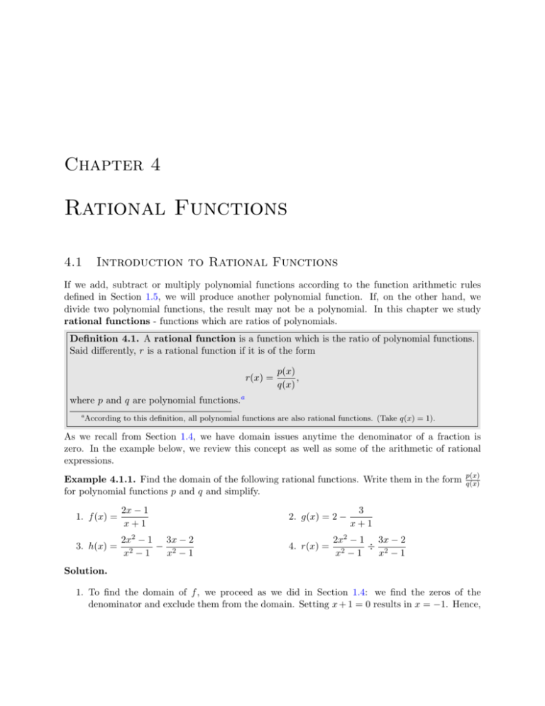 Rational Functions
