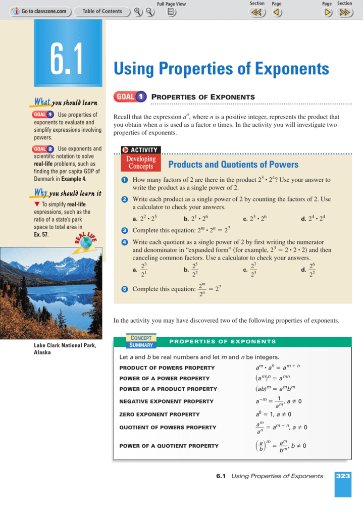 Using Properties Of Exponents